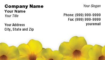 Floral Border Business Cards