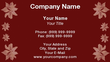 Floral Border Business Cards