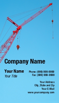 Crane Operator Business Cards