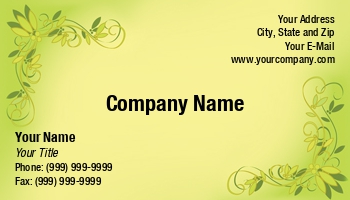 Floral Border Business Cards