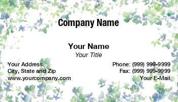 Floral Border Business Cards
