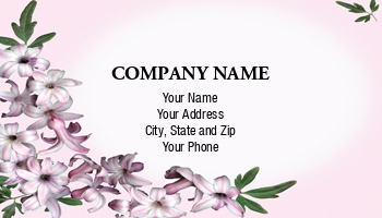 Floral Border Business Cards