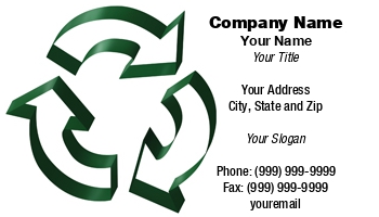 Recycling Center Business Cards