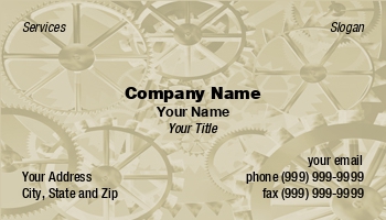 Machinery Business Cards