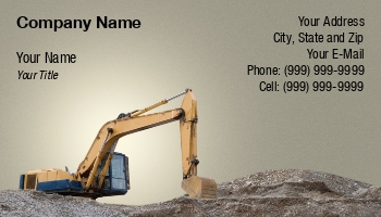 Demolition Excavator Business Cards