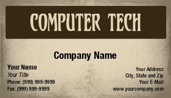 Technician Computer Business Cards