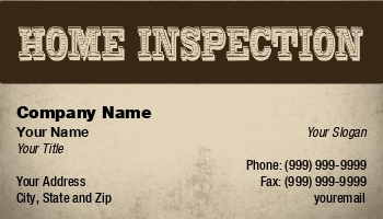 Home Inspection Business Cards