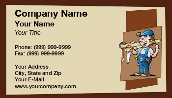 Carpenter Joiner Business Cards