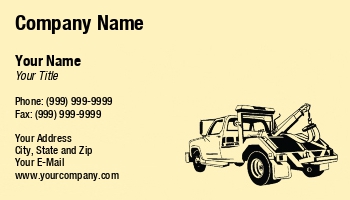 Repossession Company Business Cards