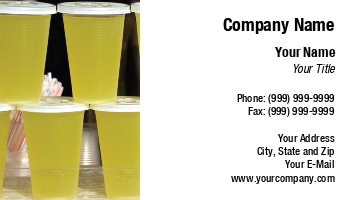 Plastic Cups Business Cards