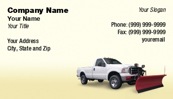 Snow Removal Business Cards