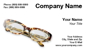 Eyeglasses Business Cards