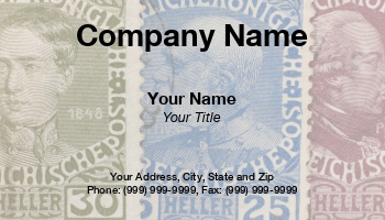 Collectible Stamps Business Cards