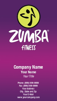 Zumba Business Cards