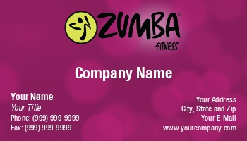 Zumba Business Cards