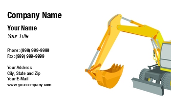 Demolition Excavator Business Cards