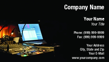 Sound Technician Business Cards