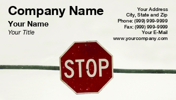 Traffic Sign Business Cards