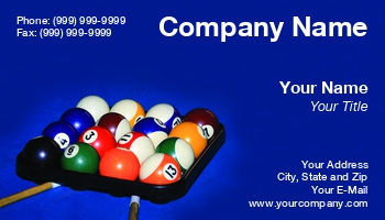 Billiards Business Cards