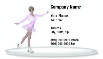 Ice Skating Business Cards