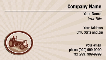 Vehicle Operator Business Cards