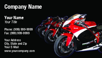 Motorcycles Business Cards
