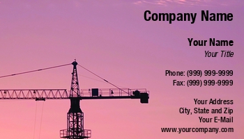 Equipment Operator Business Cards