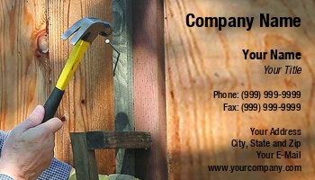 Carpenter Joiner Business Cards