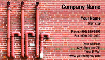 Pipefitter Business Cards