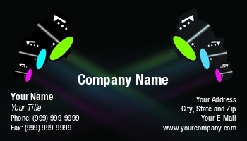Stage Lighting Business Cards
