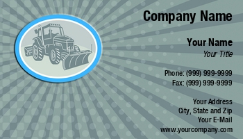 Bulldozer Operator Business Cards