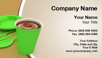 Plastic Cups Business Cards