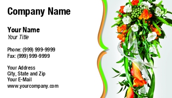 Floral Border Business Cards
