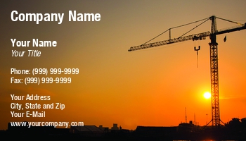 Crane Operator Business Cards