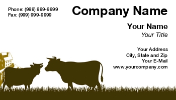 Cattle Business Cards
