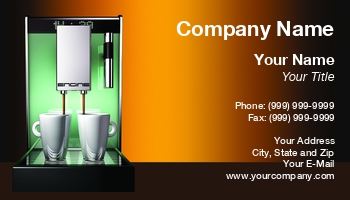 Vending Machine Service Business Cards