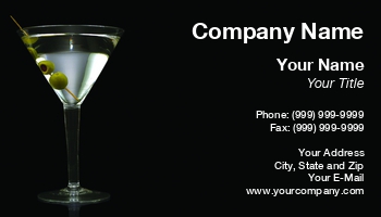 Cocktail Bar Business Cards