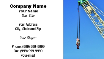 Crane Operator Business Cards