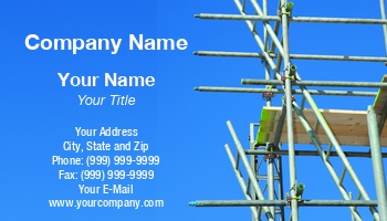 Equipment Rental Business Cards Copy