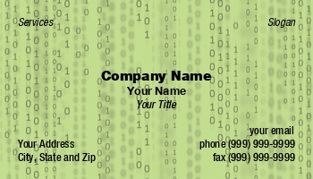 CNC Programmer Business Cards
