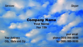 Meteorologist Business Cards