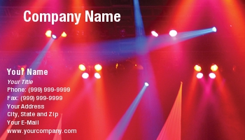 Concert Venues Business Cards