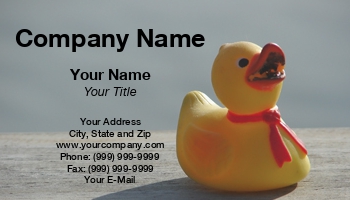 Yellow Rubber Duck Business Cards