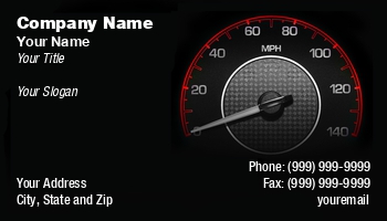 Speedometers Business Cards