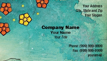 Floral Border Business Cards