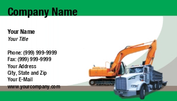 Equipment Rental Business Cards Copy