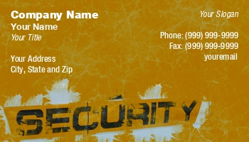 Security Guard Business Cards