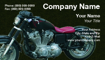 Motorcycles Business Cards