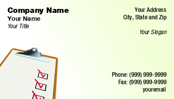 X-Ray Inspection Service Business Cards