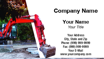 Excavation Business Cards